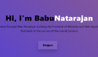 Hi, i'm Babu Natarajan